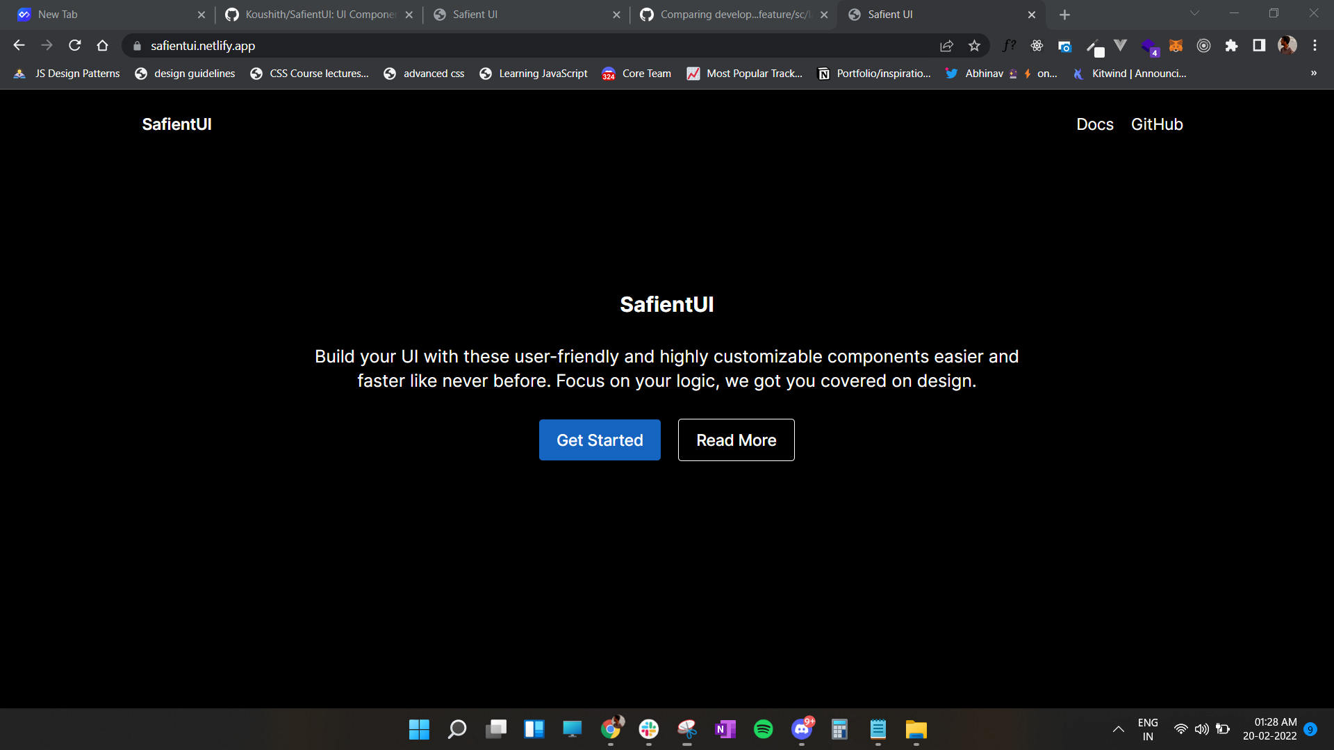 GitHub - Koushith/SafientUI: UI Component Library