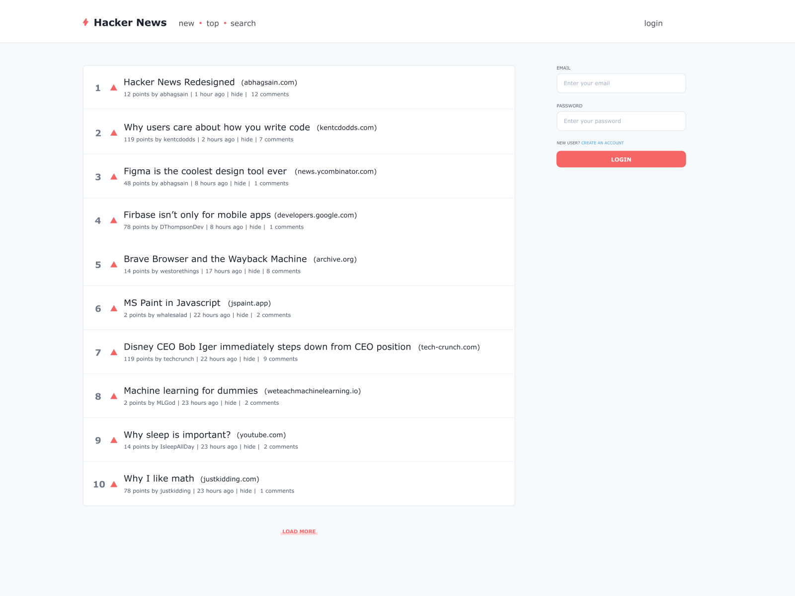GitHub - Koushith/Hacker-News-Remastered: Building my own Hacker News ...