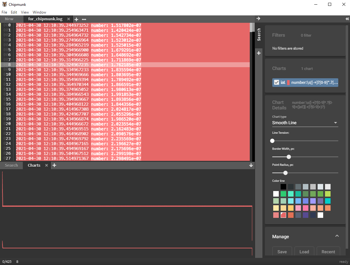 Chart display of scientific numbers having small scale. · Issue #1166 · esrlabs/chipmunk · GitHub