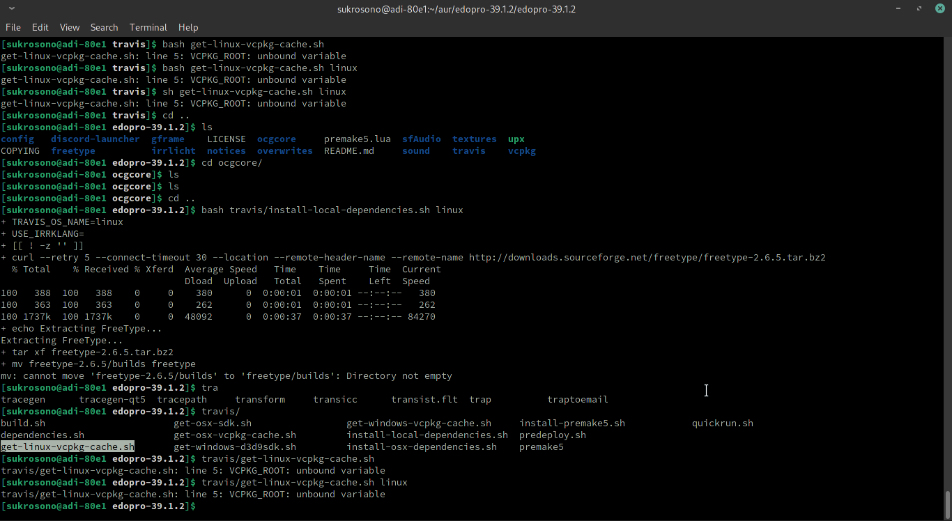 on dependency phase for installation, unable use travis get-linux-vcpkg-cache.sh · Issue #215 ...