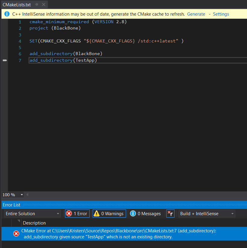 CMake error · Issue #317 · DarthTon/Blackbone · GitHub