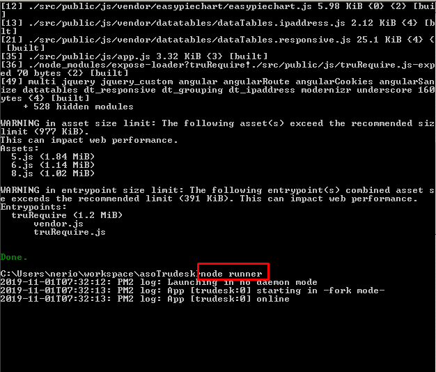 Node runner. Frozen on "Trudesk Install Server Running..." · Issue #274 ...