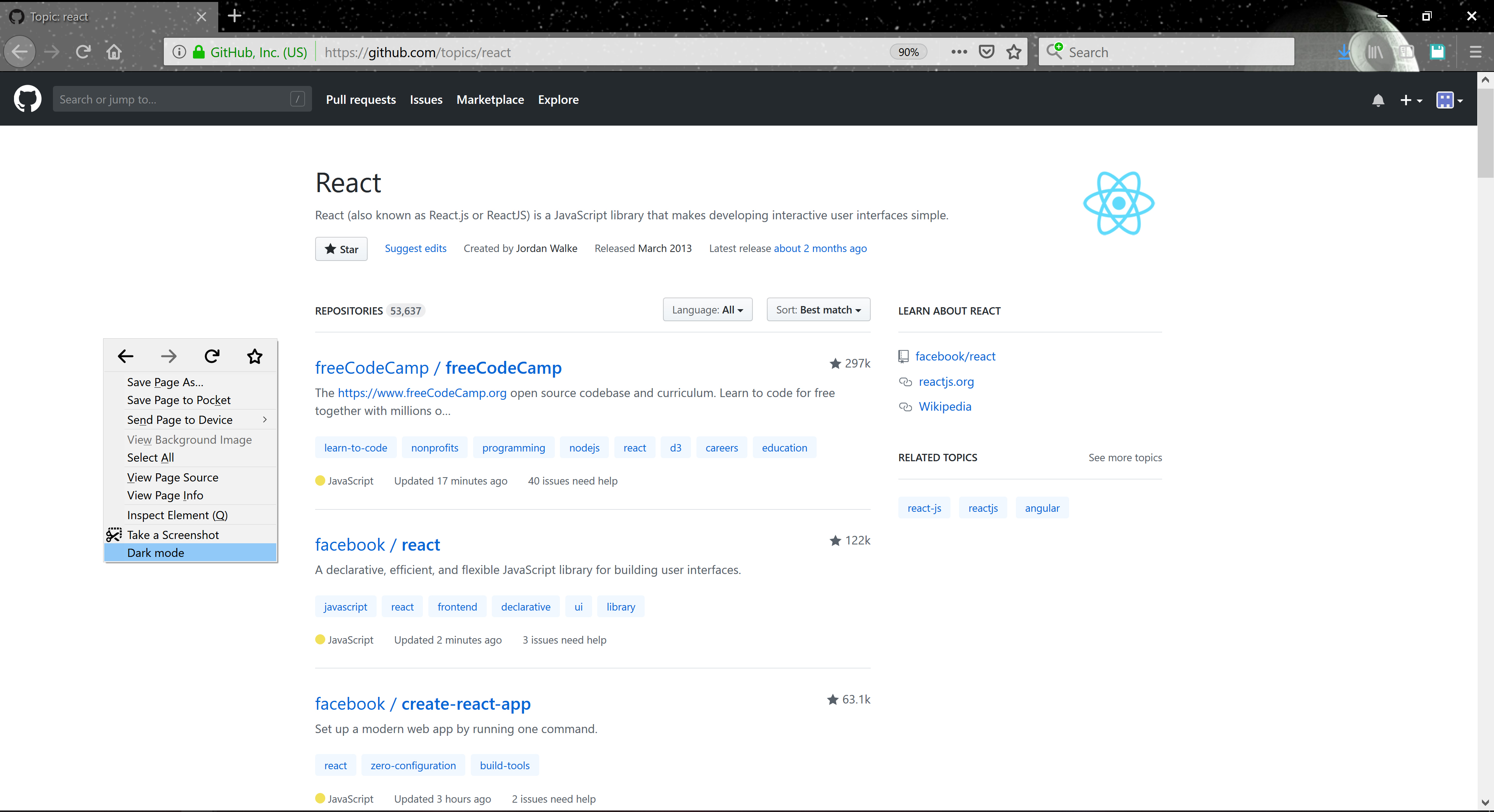 GitHub - Duha-H/DarkMode-ext: Firefox Dark Mode browser extension