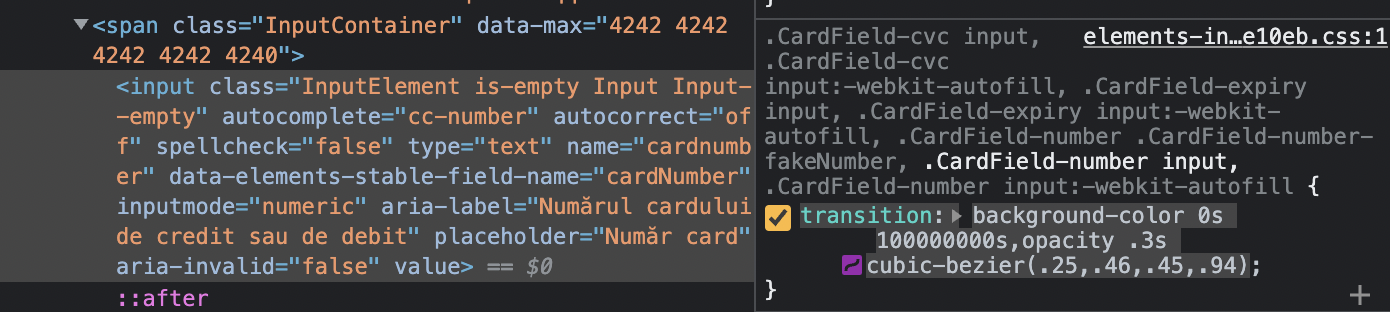 [BUG]: Black Inputs · Issue #326 · stripe/react-stripe-js · GitHub