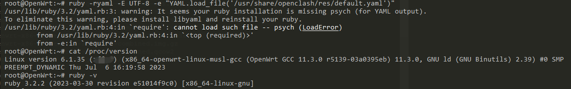 openwrt 安装openclash 提示ruby 依赖异常 · vernesong OpenClash · Discussion #3385 · GitHub