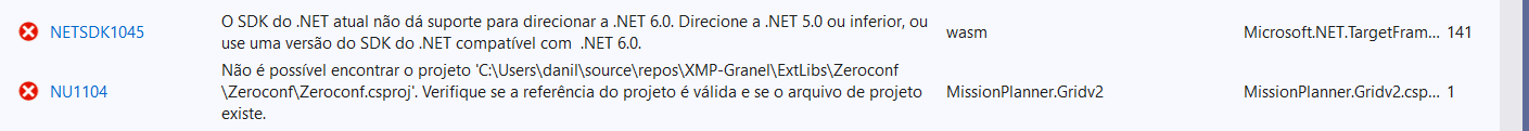 NETSDK1045 The current .NET SDK does not support targeting .NET 6.0. · Issue #2668 · ArduPilot ...