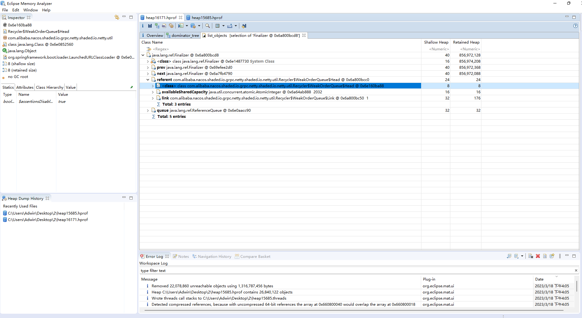 Nacos203 内存不断升高 · Issue 9472 · Alibabanacos · Github