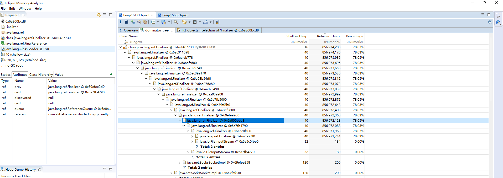 java.lang.ref.Finalizer · Issue #10135 · alibaba/nacos · GitHub