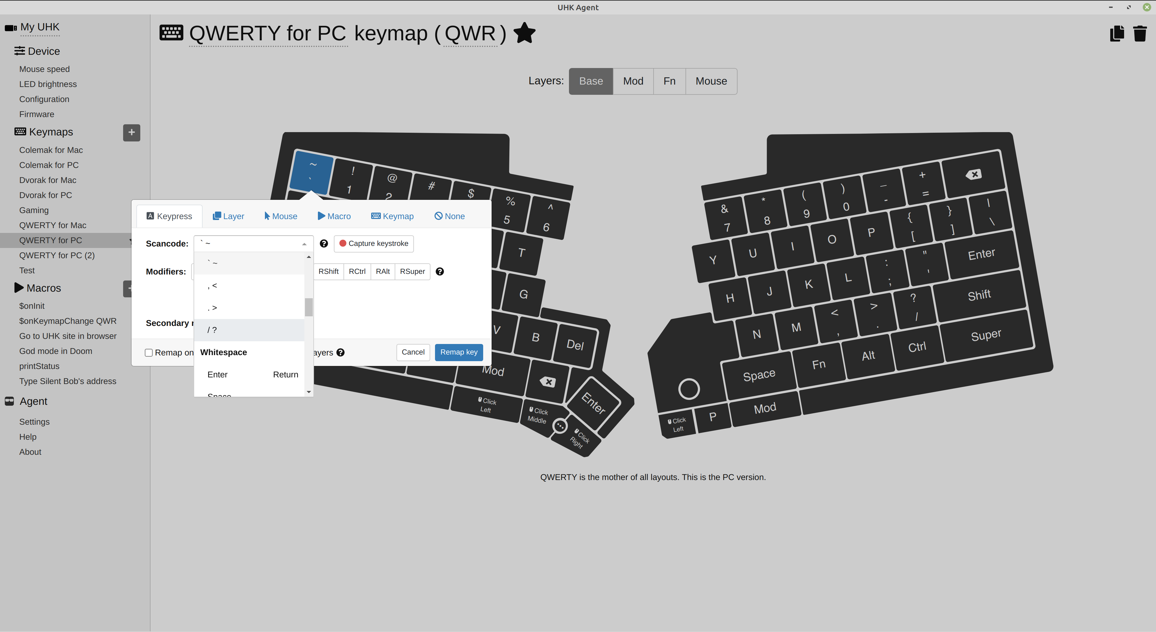 Maximize scancode selector height · Issue #1662 · UltimateHackingKeyboard/agent · GitHub