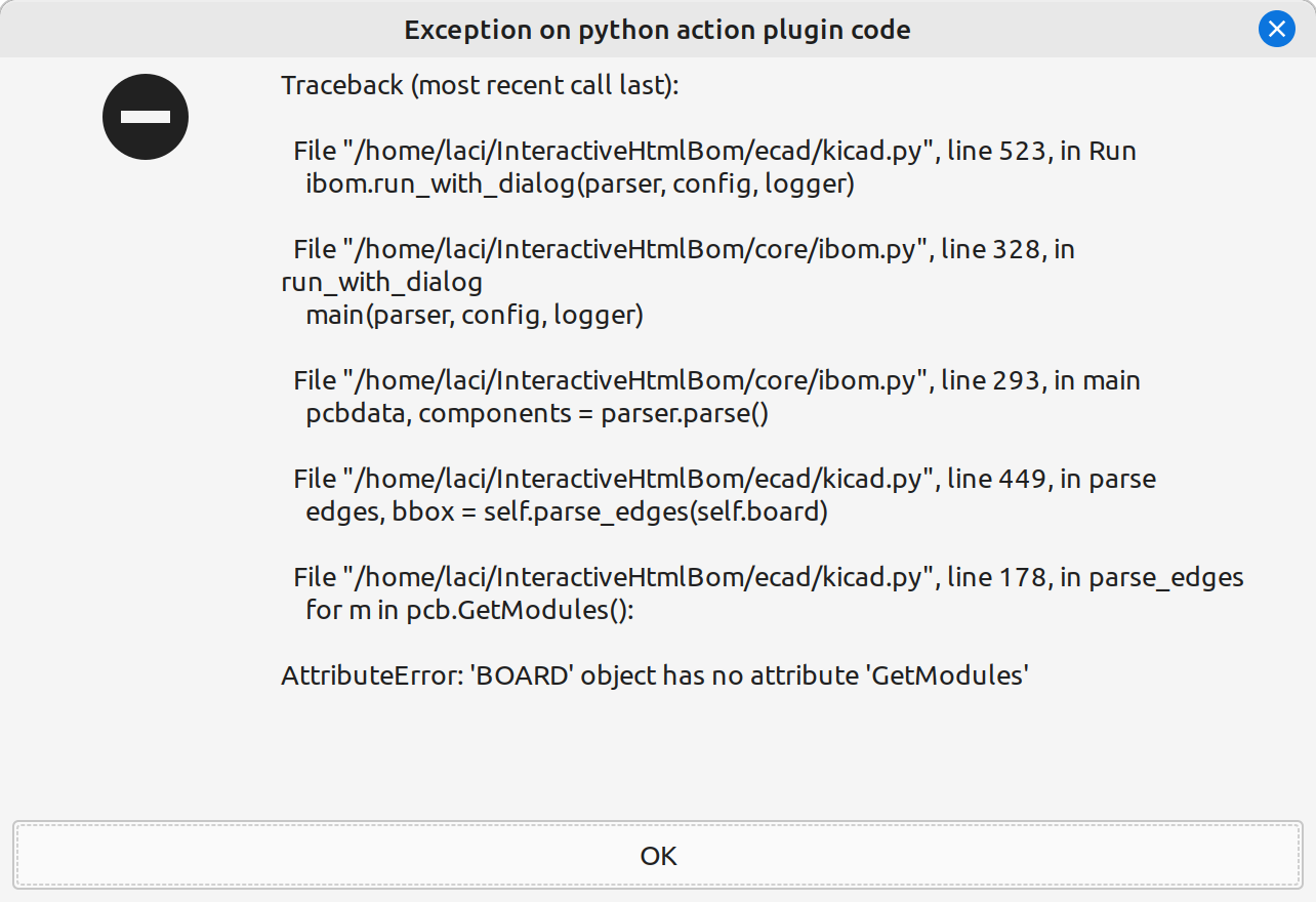 AttributeError: 'BOARD' object has no attribute 'GetModules' · Issue #388 · openscopeproject ...