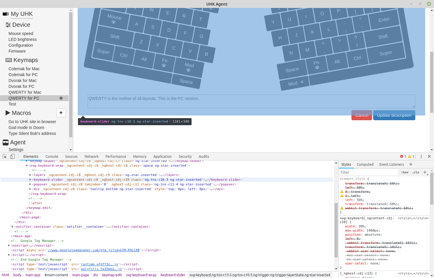 Keymap description editor UX problems · Issue #1000 · UltimateHackingKeyboard/agent · GitHub