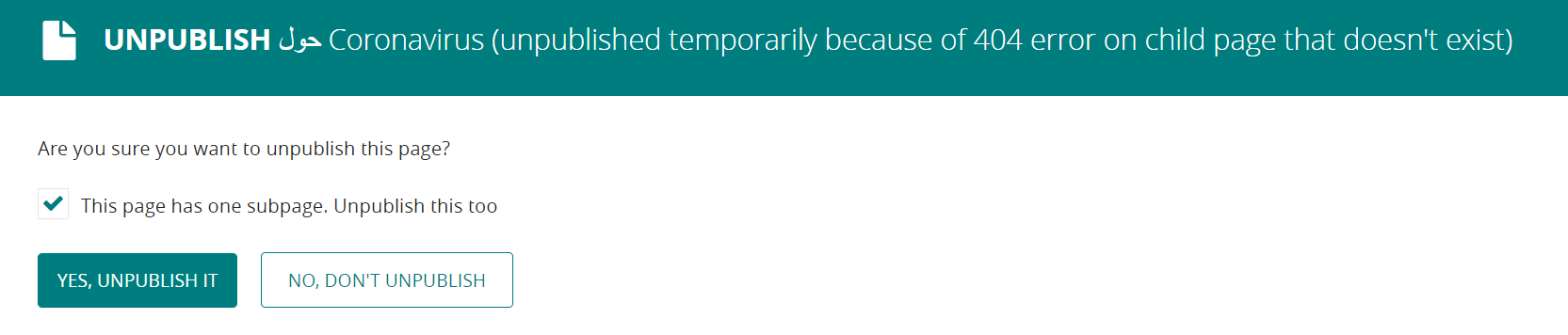 After migration, phantom page which is/isn't accessible · Issue #901 · unicef/iogt · GitHub