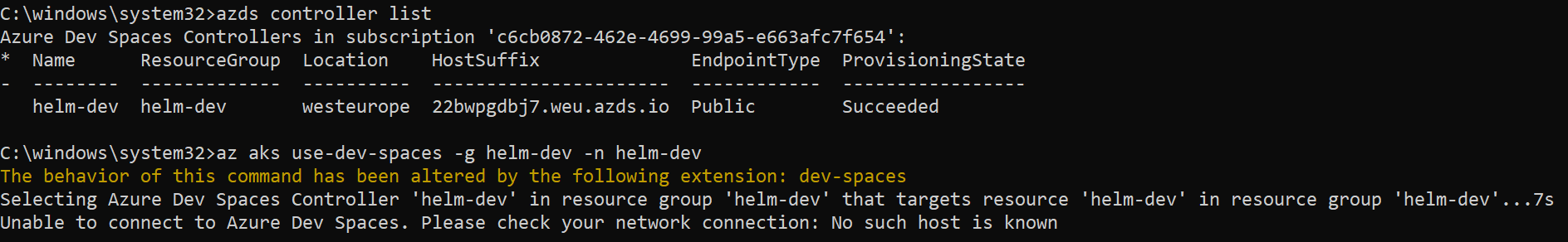 Unable To Connect To Azure Dev Spaces · Issue 396 · Azuredev Spaces · Github