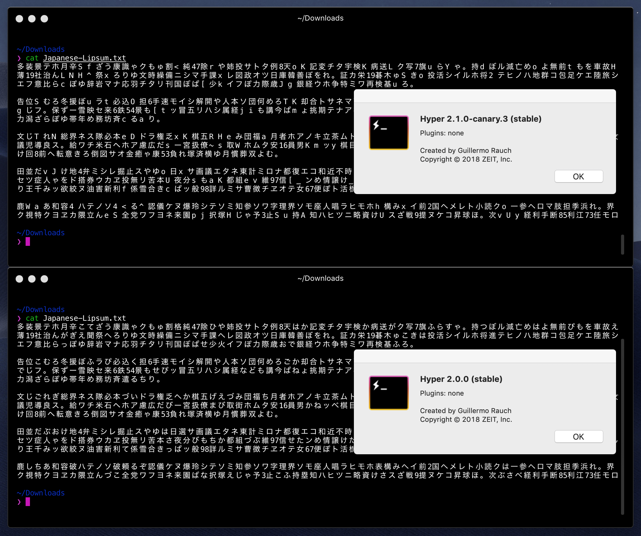 Double-bite characters not displayed correctly · Issue #3316 · vercel/hyper · GitHub