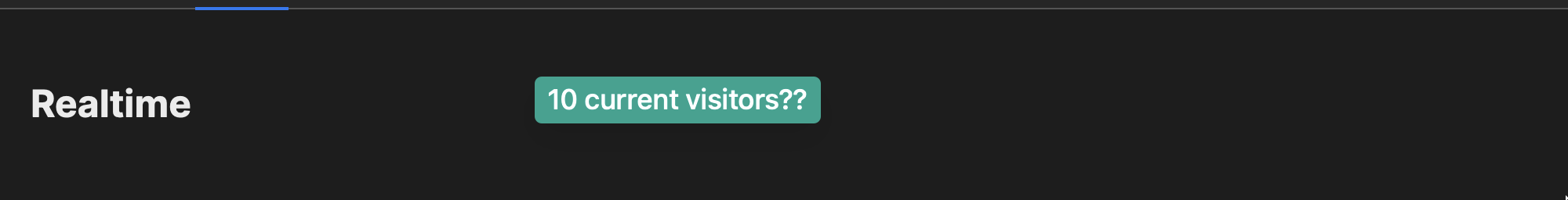 Bring back Current visitors count on the Realtime page? · Issue #2039 · umami-software/umami ...