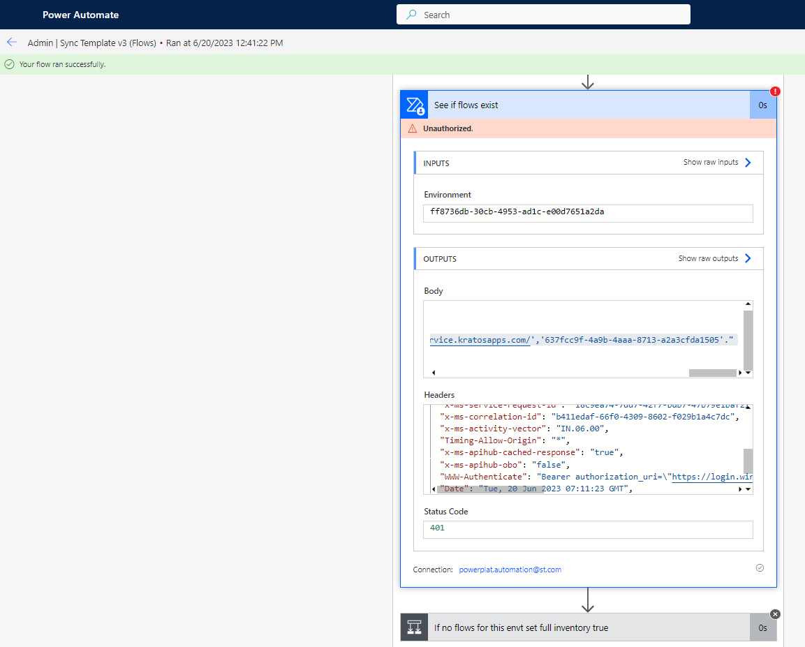 [CoE Starter Kit - BUG] Admin | Sync Template v3 (Flows) - failed to update flow table · Issue ...