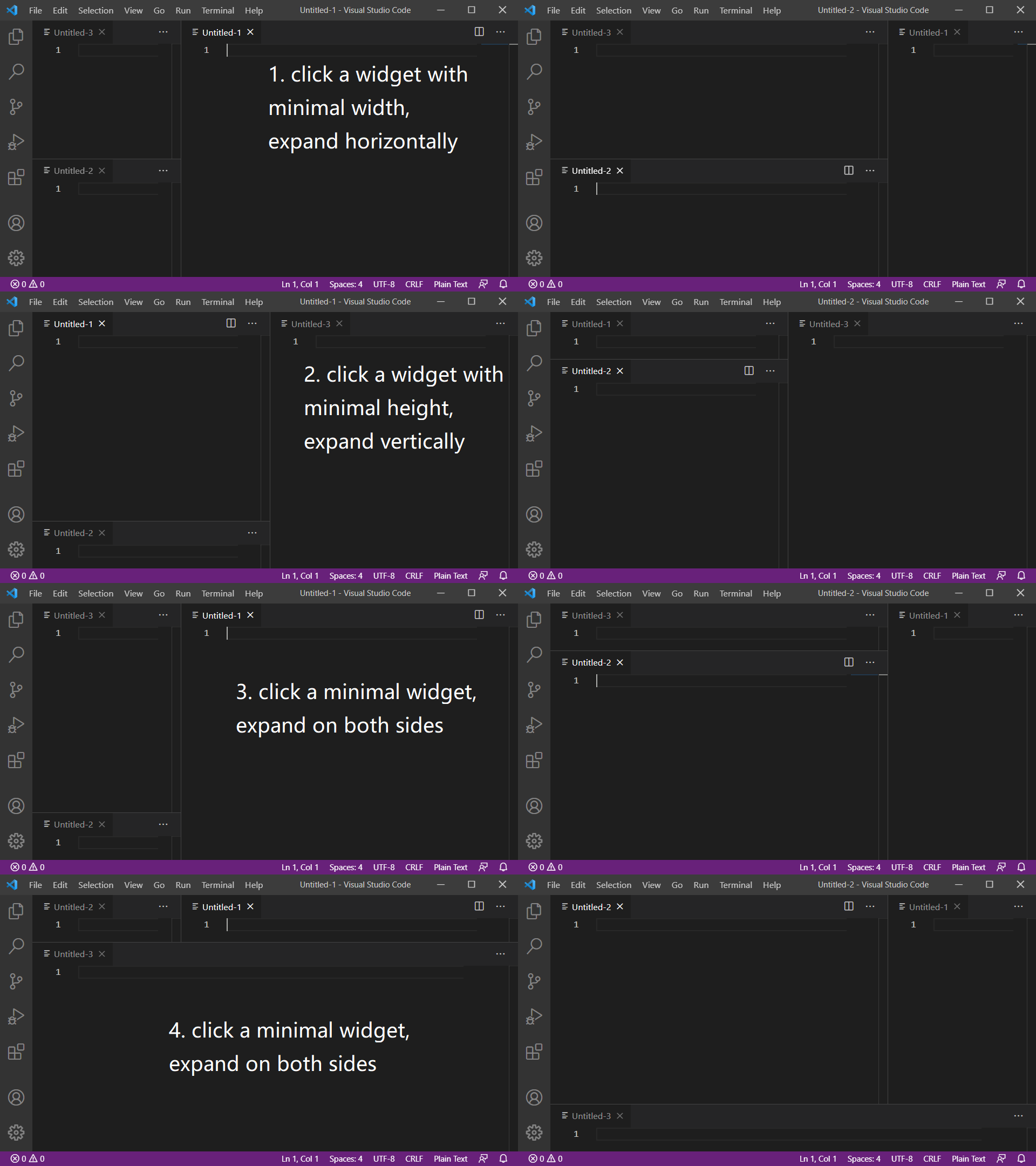 Offer An Alternate Mode Of Maximizing Minimized Editor Groups · Issue 118540 · Microsoftvscode 