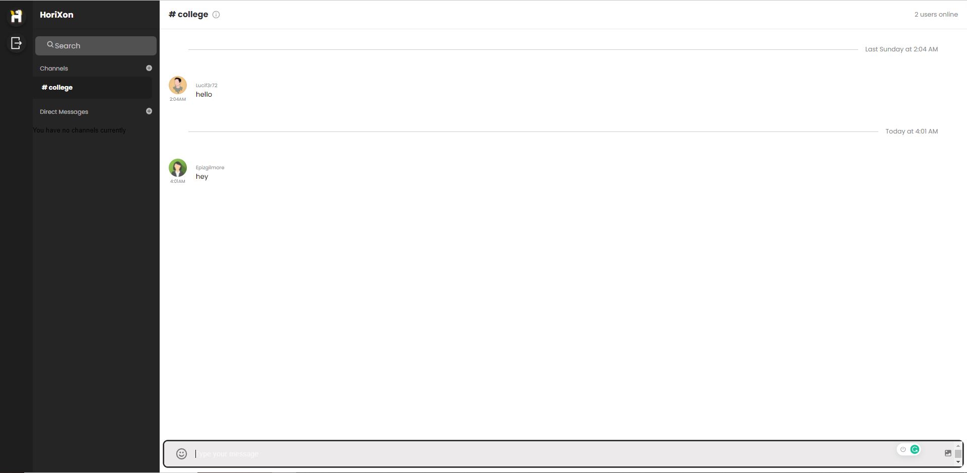 GitHub - lucif3r72/HoriXon-App: Chat App built on React and powered by getstream.io