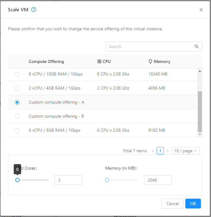 Scale VM custom compute offering not working · Issue #5391 · apache/cloudstack · GitHub