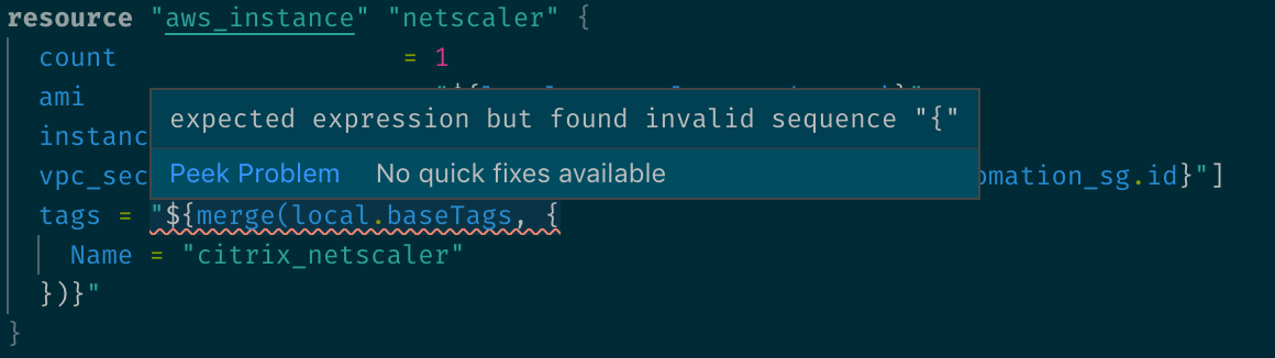 Syntax Error on valid piece of code using templatefile function · Issue #214 · hashicorp/vscode ...