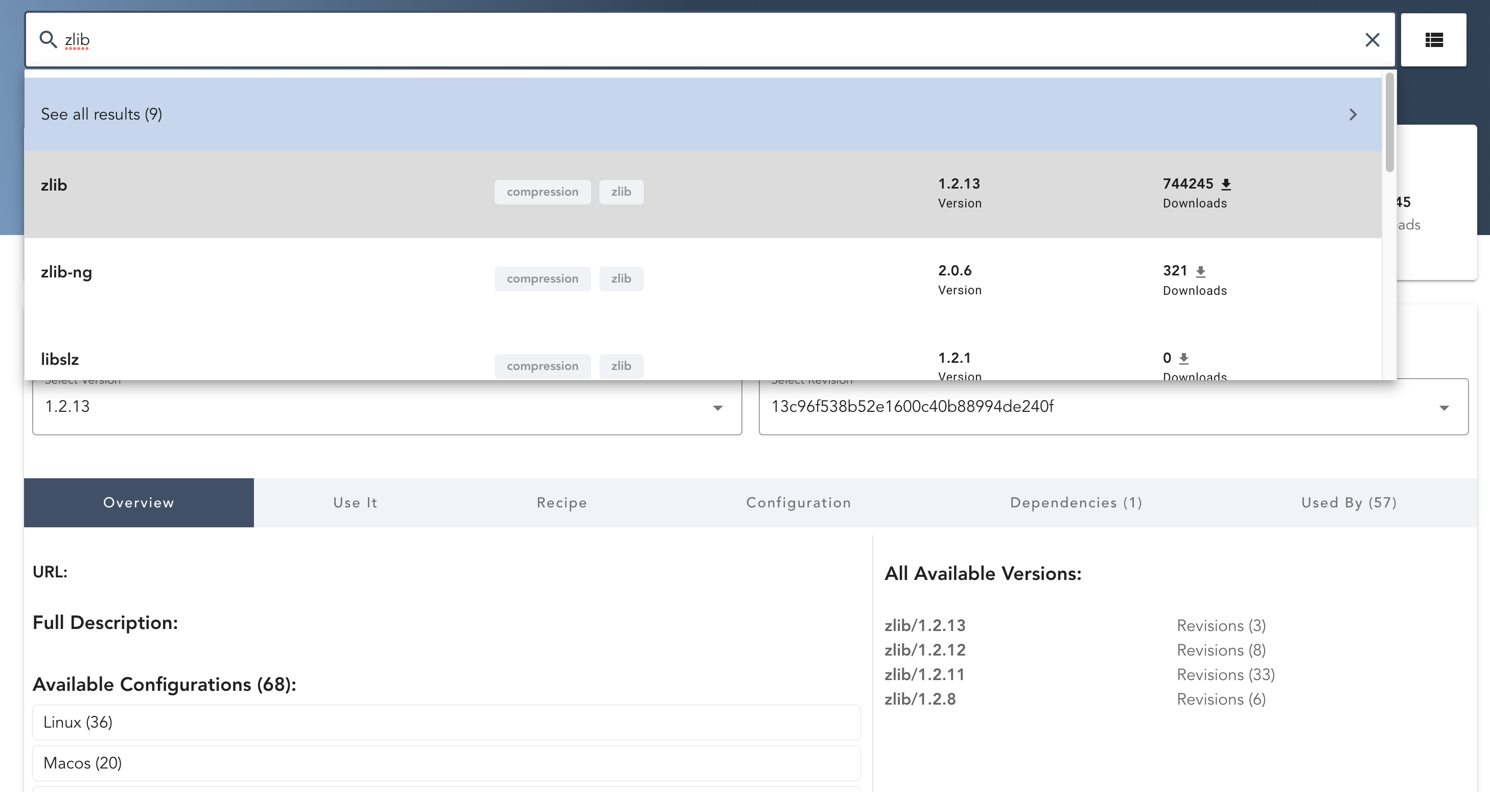 [conan.io/center] Description & URL of many recipes are empty · Issue #14526 · conan-io/conan ...