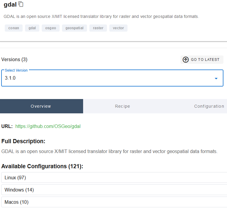 Missing built package for gdal/3.1.4 · Issue #3444 · conan-io/conan ...