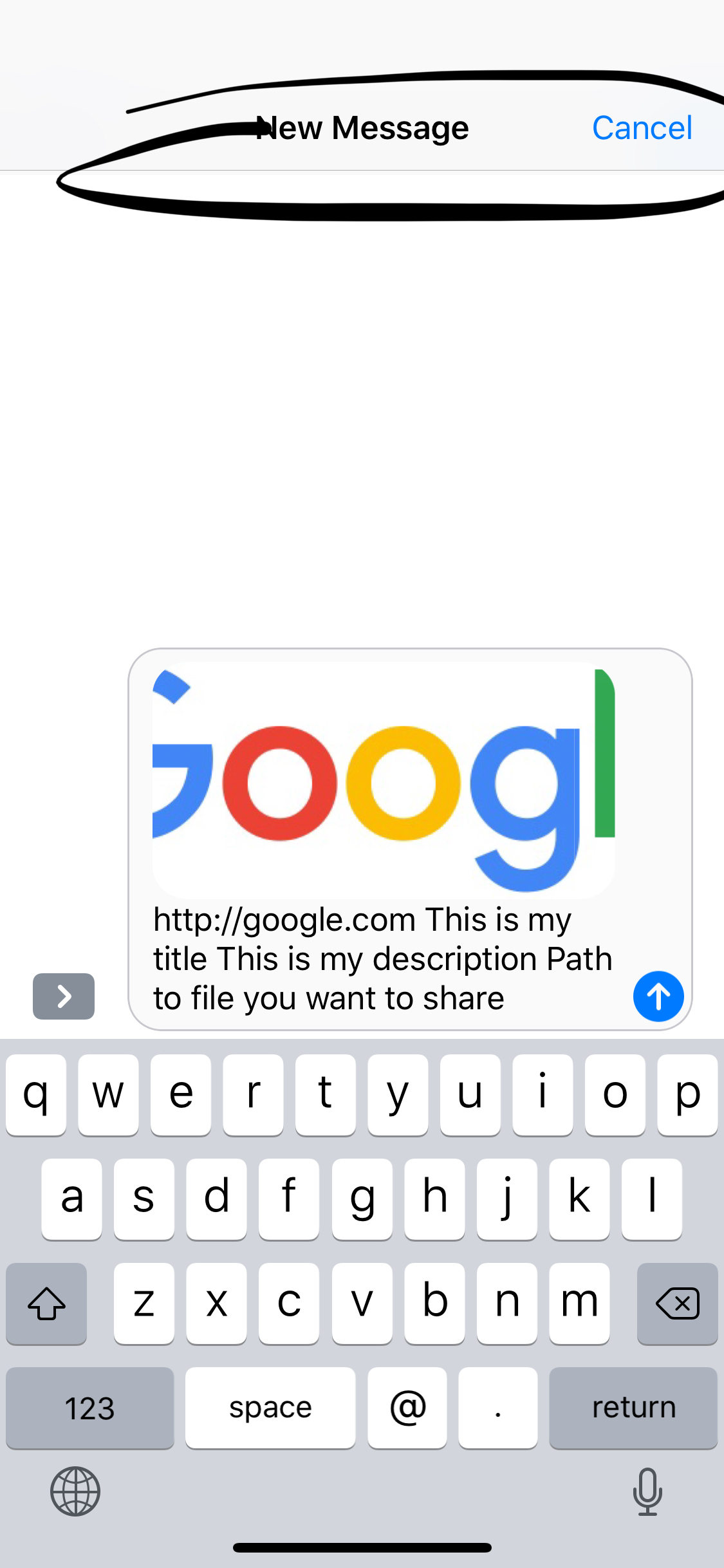 No option to enter recipients for iMessage/SMS · Issue #212 · react-native-share/react-native ...