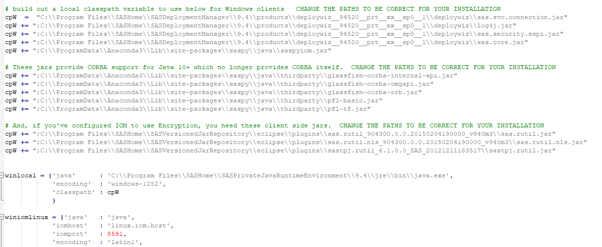 Find correct path to saspyiom.jar · Issue #267 · sassoftware/saspy · GitHub