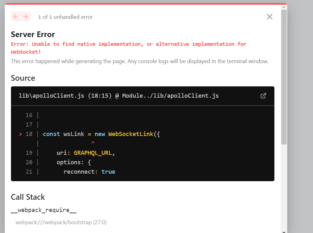 Unable To Find Native Implementation Or Alternative Implementation For Websocket · Issue 6707