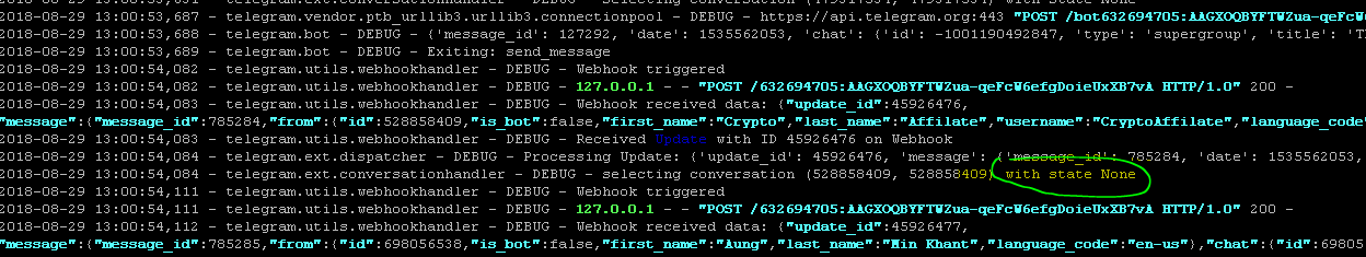Conversation Handler None state is executable? · Issue #880 · php-telegram-bot/core · GitHub