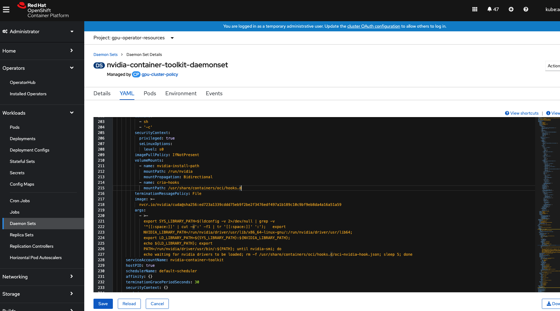 Unable to install Nvidia GPU Operator in Openshift · Issue #157 · NVIDIA/gpu-operator · GitHub