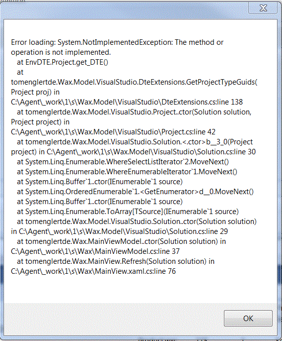 Adding Altova UModel takes out wax · Issue #48 · tom-englert/Wax · GitHub