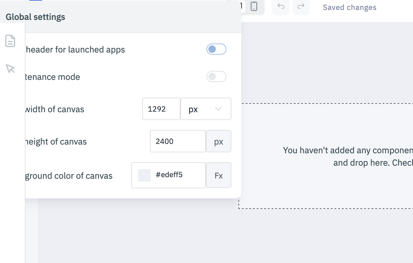 Sidebar overlaps Global settings modal when clicked · Issue #6144 · ToolJet/ToolJet · GitHub