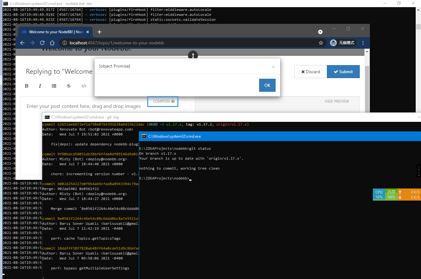 Compose help of replying showing nothing · Issue #9708 · NodeBB/NodeBB · GitHub