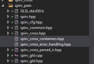 spirv_cross::CompilerGLSL linking issue · Issue #1789 · KhronosGroup/SPIRV-Cross · GitHub