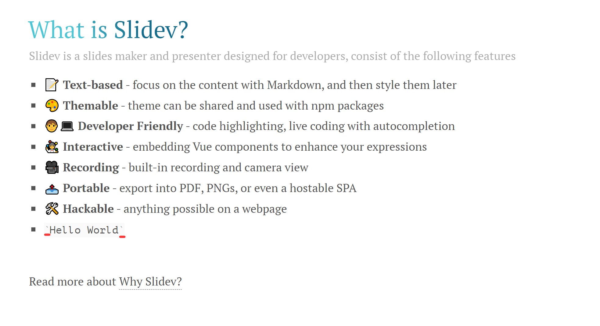 `` is not removed in inline code block · Issue #208 · slidevjs/slidev · GitHub