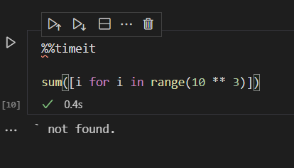%%timeit cell magic not working · Issue #6736 · microsoft/vscode-jupyter · GitHub