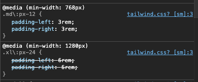 Wrong priority with custom responsive breakpoints · Issue #3228 · tailwindlabs/tailwindcss · GitHub
