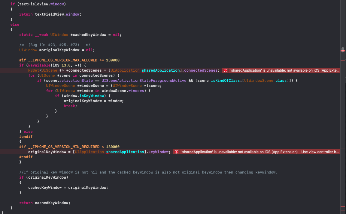 sharedApplication' is unavailable: not available on iOS (App Extension) - Use view controller ...