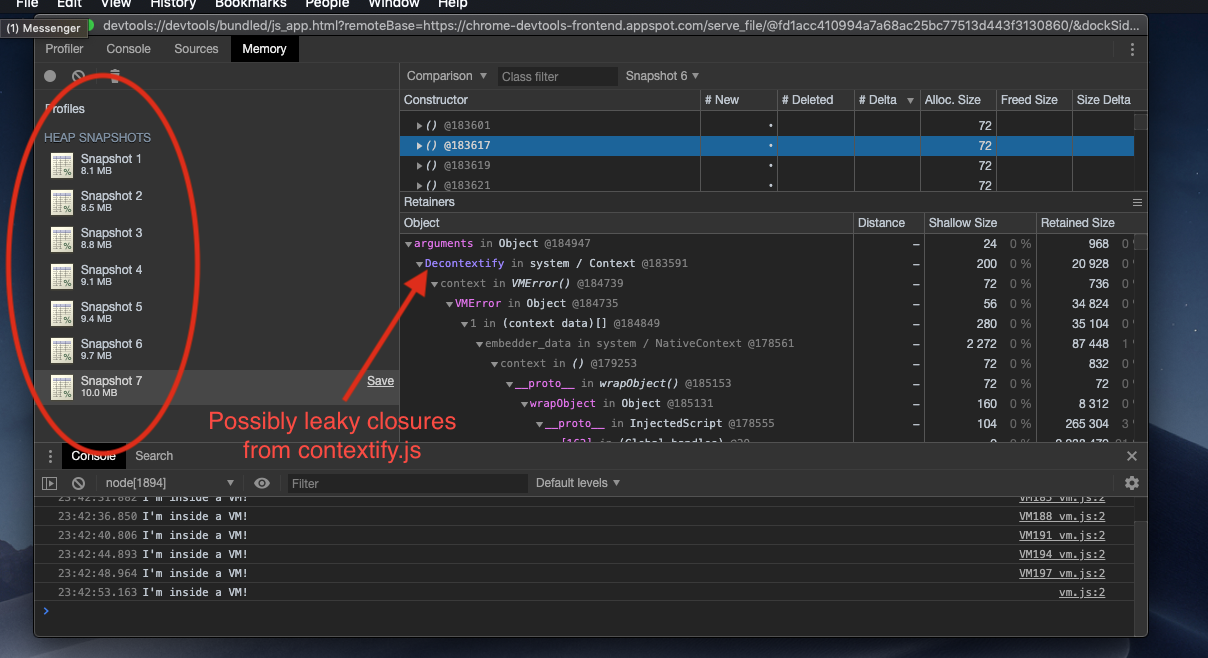 Potential memory leak? · Issue #232 · patriksimek/vm2 · GitHub