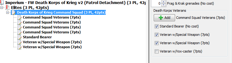 Imperium - FW Death Korps of Krieg V2 - points cost errors/unit size errors · Issue #760 ...