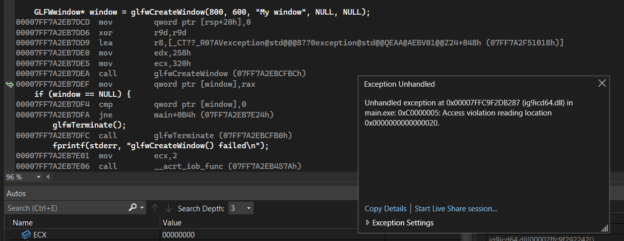 Exception In Opengl Intel Drivers When Launching From Renderdoc · Issue 2692 · Baldurk