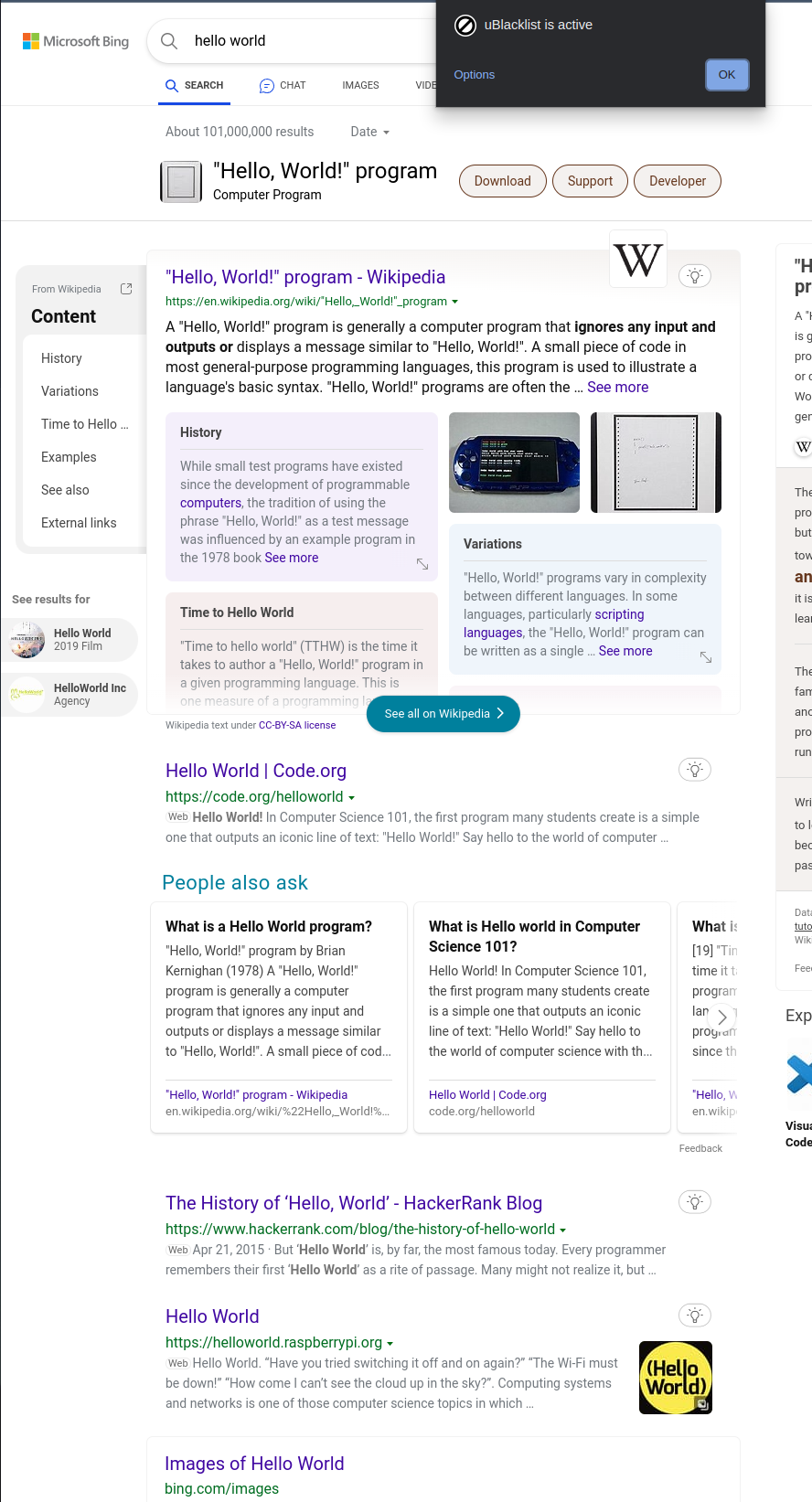 Not working on (new) Bing.com · Issue #318 · iorate/ublacklist · GitHub