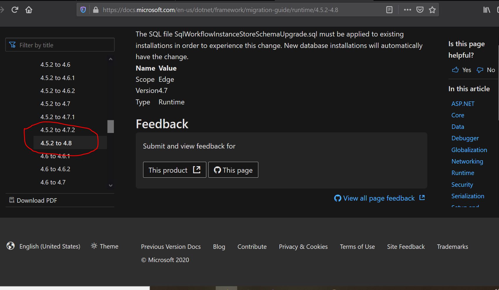 In dark mode, selected navigation menu option clearly not shown ...