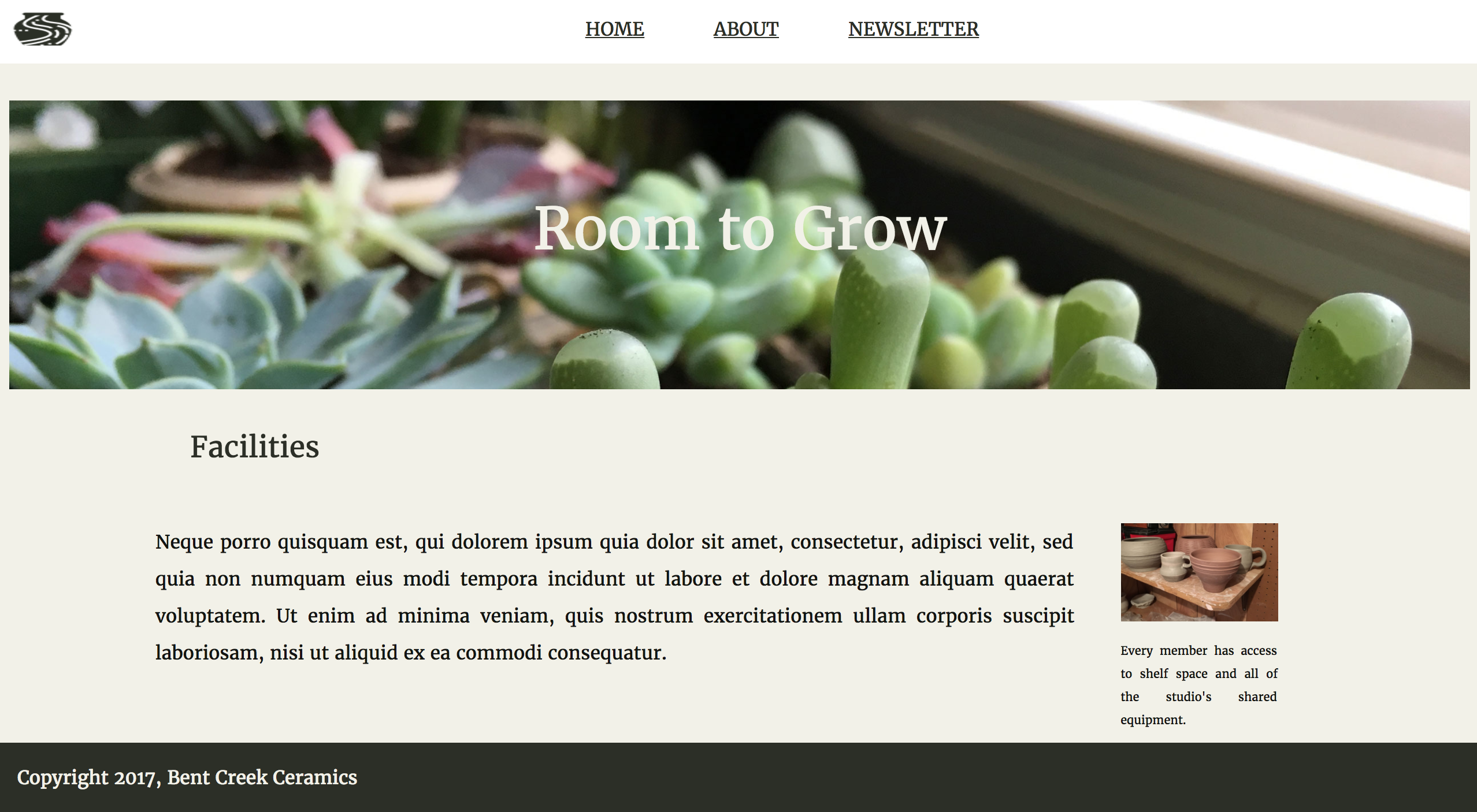 GitHub - daniellezpalmer/bentcreekceramics-HTML-CSS: Create custom HTML ...