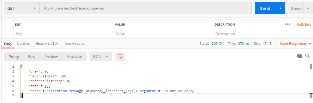 Issue Problem Empty Data Using Yajradatatables 910 With Laravel 7120 · Issue 2416