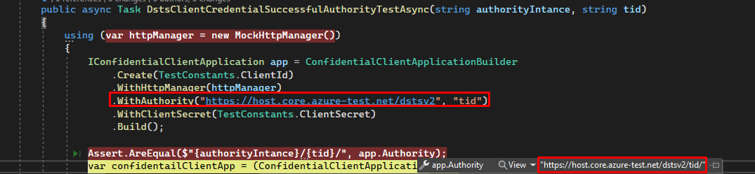 [Bug] ConfidentialClientApplicationBuilder.WithAuthority expects base ...
