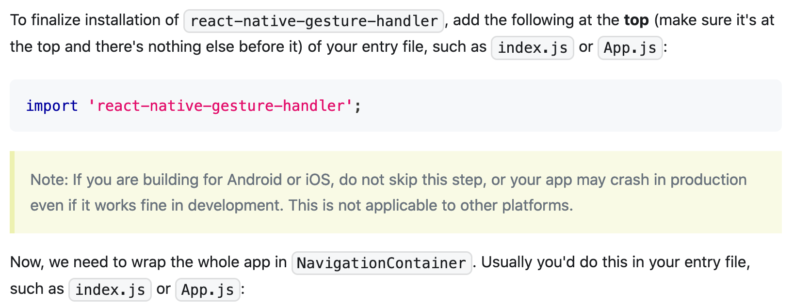 Should docs mention updating MainActivity.java in React Native Gesture Handler? · Issue #998 ...