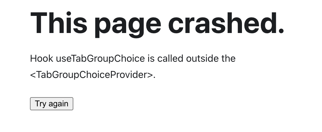 Crashing docs due to useTabGroupChoice · Issue #237 · PaloAltoNetworks/docusaurus-openapi-docs ...