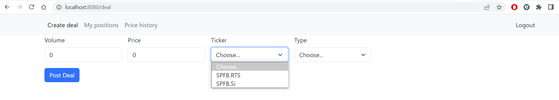 GitHub - KSerditov/Trading: Trading web services